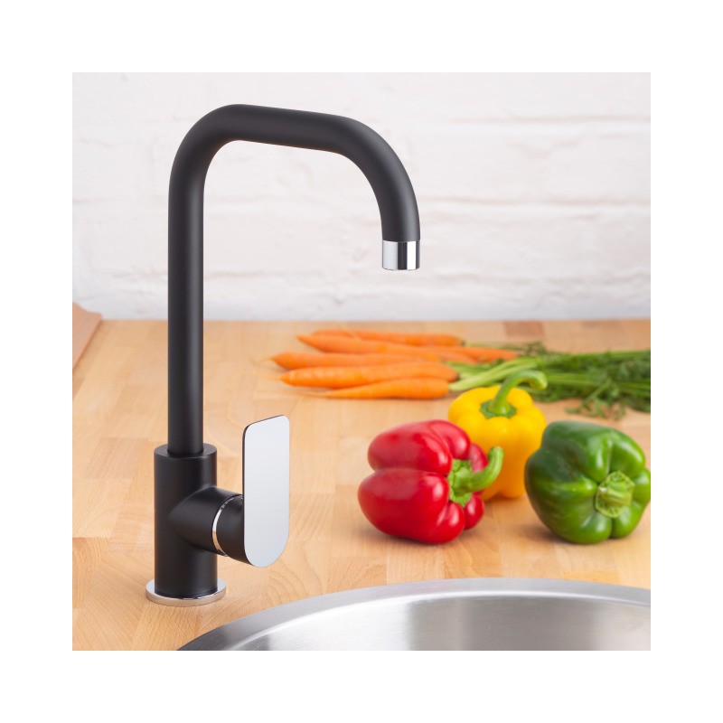 GRIFO FREGADERO NOIR ROUND CONMETALL